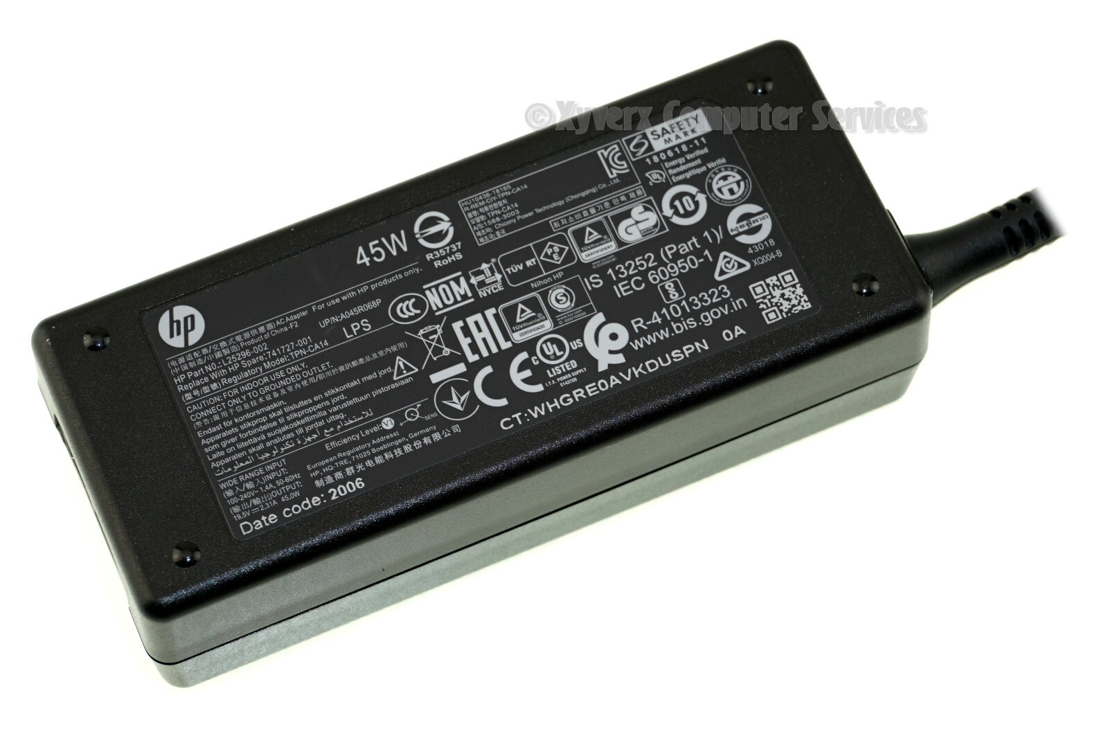 741727-001 TPN-CA14 GENUINE HP AC ADAPTER W CABLE 45W 14-FQ 14-FQ0030NR ...