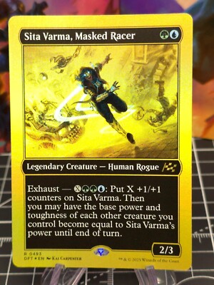 FOIL MTG Aetherdrift *FIRST-PLACE FOIL* R Sita Varma, Masked Racer ...