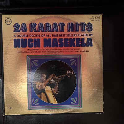 Hugh Masekela - 24 Karat Hits - LP Vinyl Record 2 Record Set V6-651-2 ...