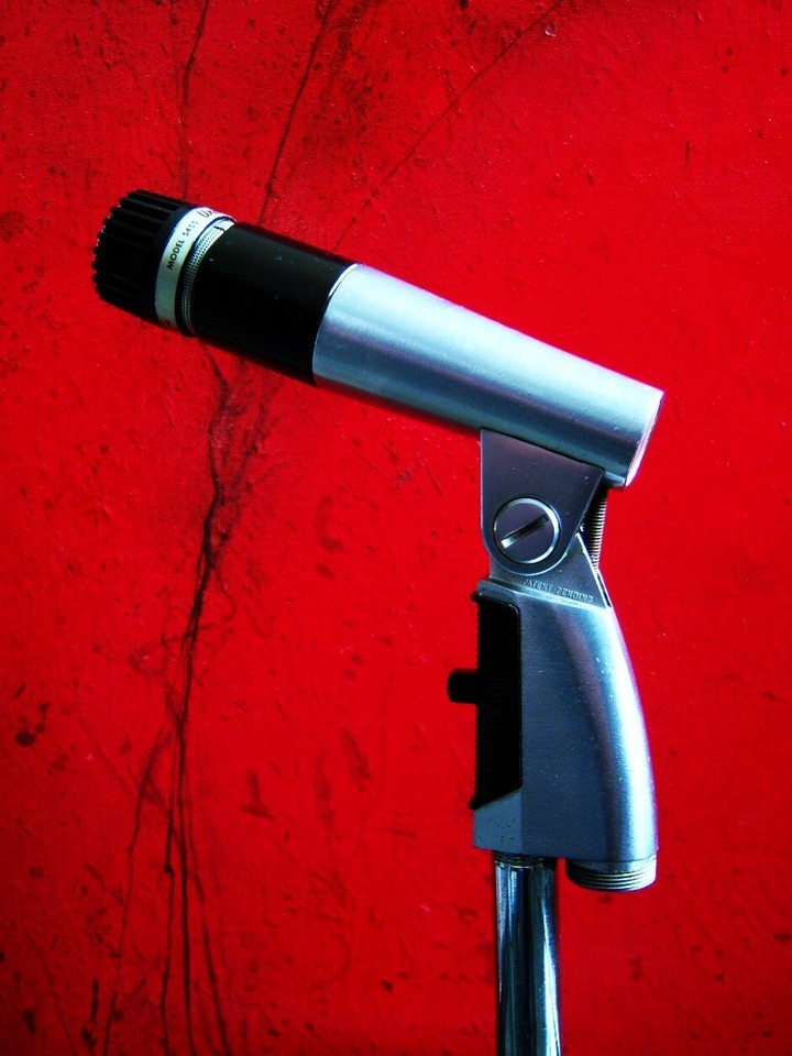 Vintage 1970's Shure 545S dynamic cardioid microphones w desk stand ...