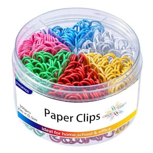 Colored Jumbo Paper Clips, 300pcs (50 mm) Paper Clip Paperclips 2 Inch ...