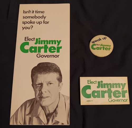 Jimmy Carter 1970 Governor Campaign Brochure, Button, And Business Card ...