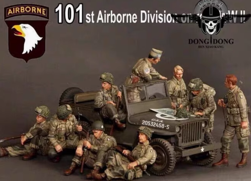 1/72 Resin WWII US Airborne 9 Soldiers ONLY FIGURE Unpainted NO12-LMZ- | eBay