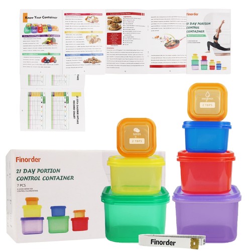 21 Day Portion Control Container Kit (7-Piece) with Complete Guide ...