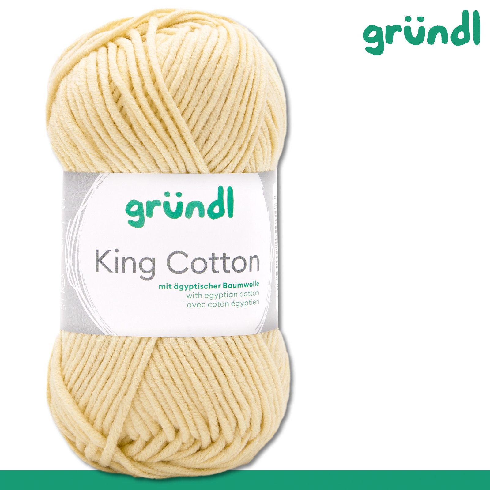 Gründl 50 g King Cotton Stricken Häkeln Polyacryl Baumwolle Garn Wolle ...