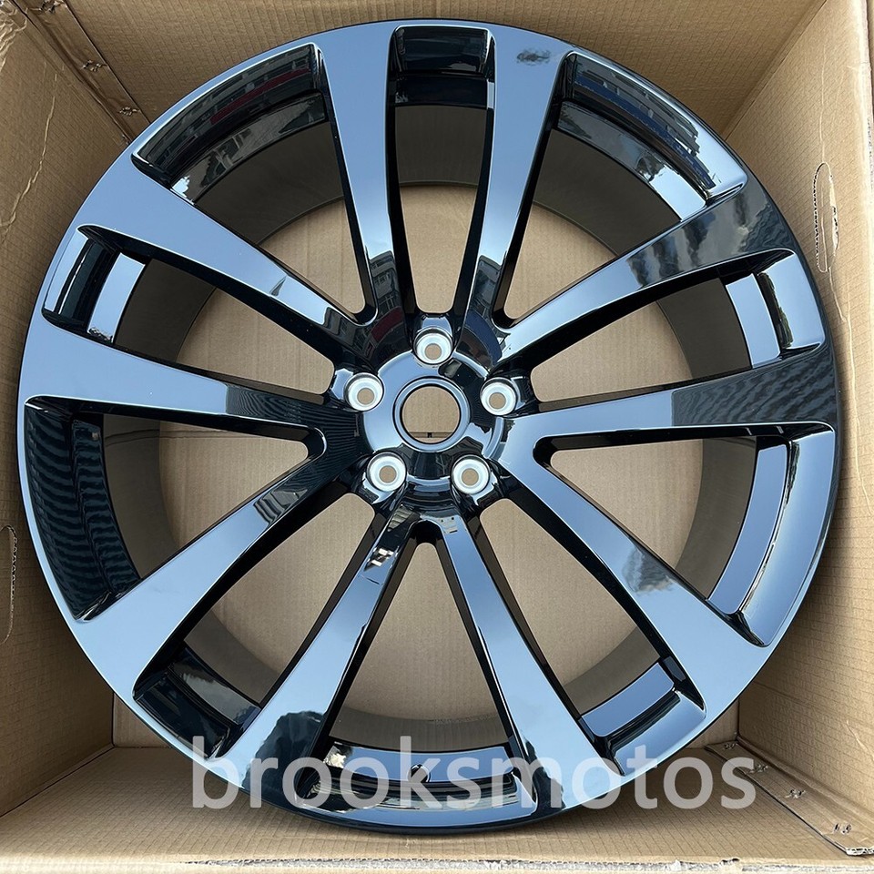 22" TWIN 5 SPOKE BLACK FORGED WHEELS RIMS FITS 2022+ RANGE ROVER VOGUE ...