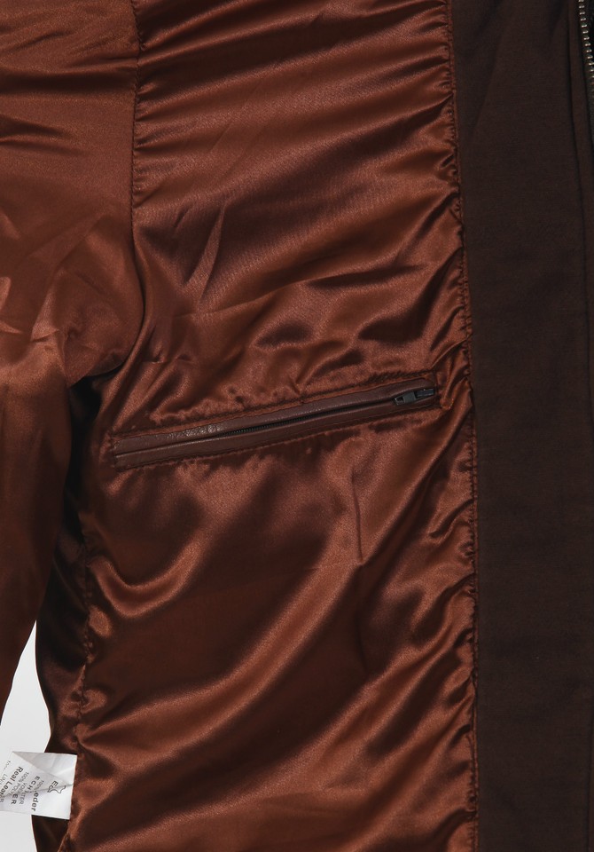 Infinity New Men's Casual 100% Sheepskin Brown Quilted Slim Fit Leather ...