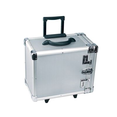 Aluminium Wheeled Storage Case with 12 Plastic Stackable Display Trays ...