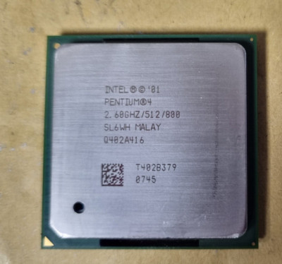 CPU Intel Pentium 4 SL6WH 2.60Ghz/512/800 Socket 478 | eBay UK
