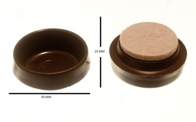 Castor Cups Furniture Floor Protector Glides And Felt Pad 44mm Pack 24 ...