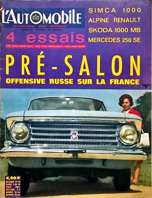 L'automobile sport mécanique N°233 septembre 1965 SIMCA 1000 ALPINE ...