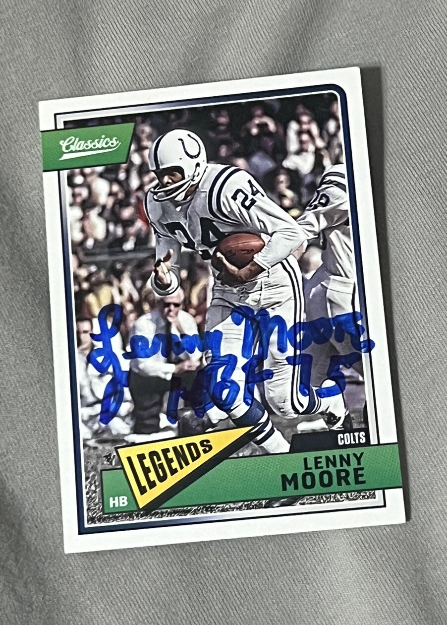 Panini Classics Lenny Moore Autograph Card Signed Authentic | eBay