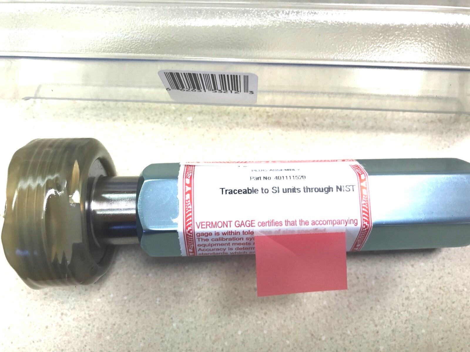 1-1/4" -11-1/2 NPT L1 PIPE THREAD PLUG GAGE W/ HANDLE - VERMONT GAGE ...