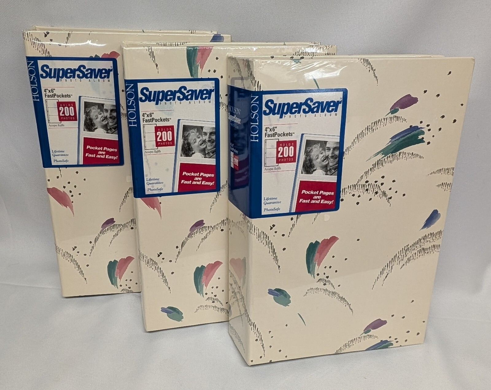 Vintage Holson Super Saver Photo Albums 200 4" x 6" Fast Pockets Set of ...