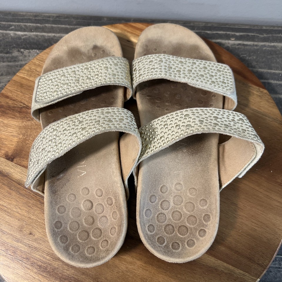 Vionic Women’s Size 7 341 Samoa Slip On Leather Slide Sandals TVW4832 ...