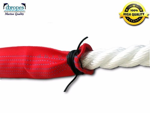 3 Strand Mooring Pendant PREMIUM Nylon Rope 5/8" X 12' w/Thimble&Red ...