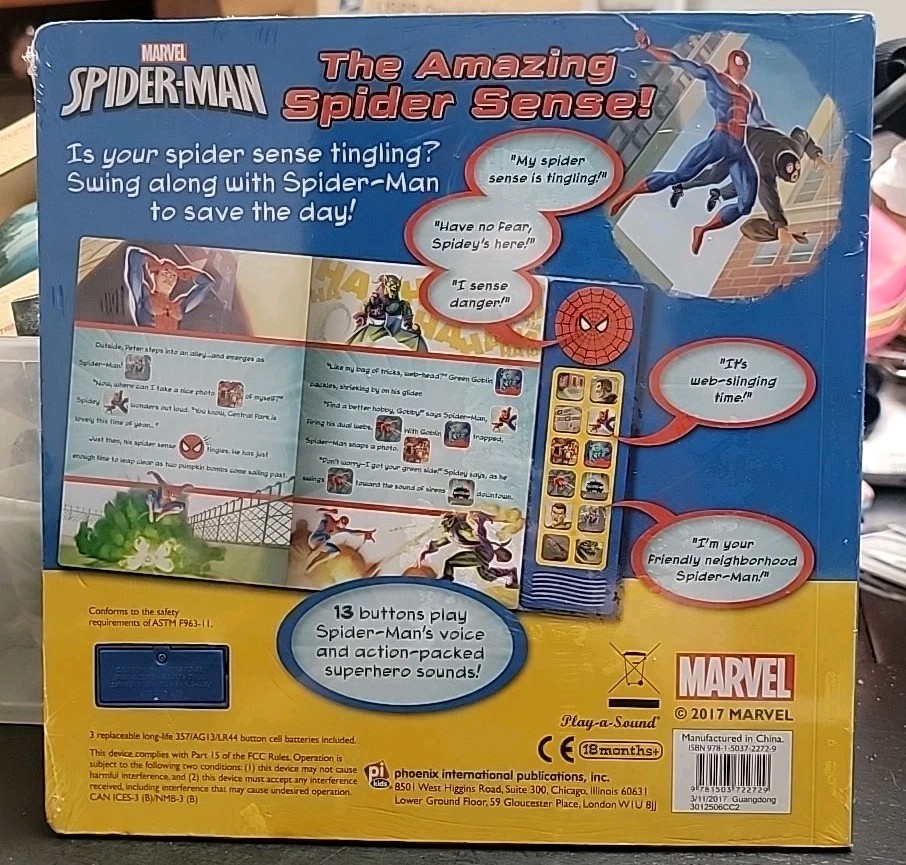 Marvel Spider-Man: The Amazing Spider Sense! Sound Book by PI Kids ...