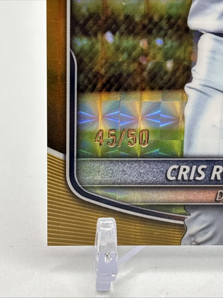 Bowman Chrome 2025 Cris Rodriguez Gold /50 1st Bowman MLB Detroit ...