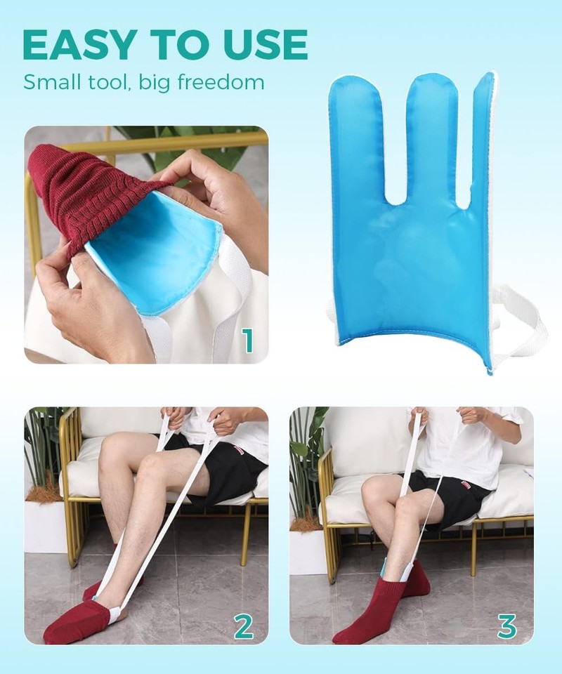 EngineGear Sock Aids for Putting On Socks with Shoe Horn and Basic ...