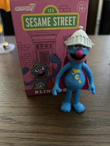 Super7 ReAction Super Grover Sesame Street Blind Box Figure (Opened Box ...