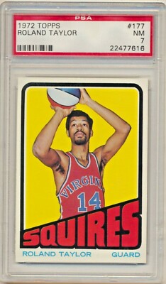 1972 Topps Roland Taylor PSA 7 NM Virginia Squires Card # 177 | eBay