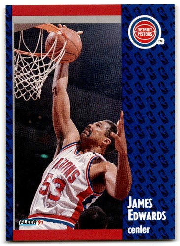 1991-92 Fleer James Edwards Detroit Pistons #60 | eBay
