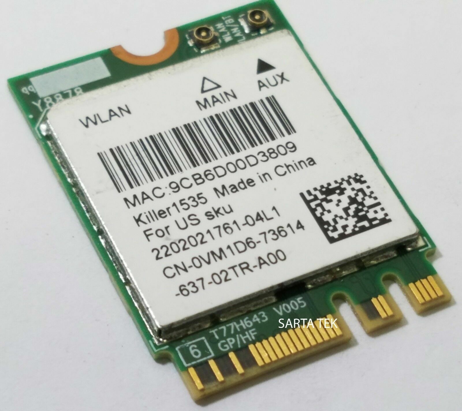 Killer 1535 Atheros QCNFA364A 802.11ac Bluetooth NGFF NIC | eBay