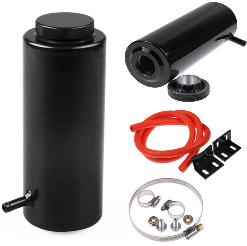 Universal Radiator Coolant Aluminum Catch Tank Overflow Reservoir Black ...