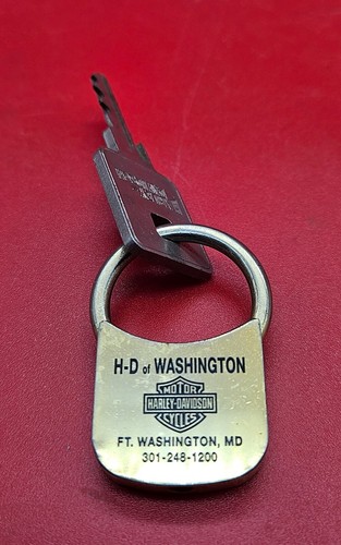 Vintage Harley-Davidson of Washington padlock keychain with Harley key ...