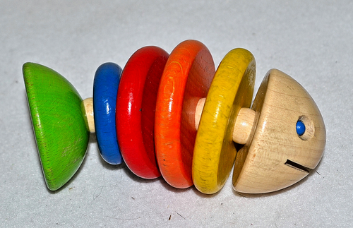 Vintage Haba Grasping Click Clack Wood Wooden Baby Toy FISH, GERMANY | eBay
