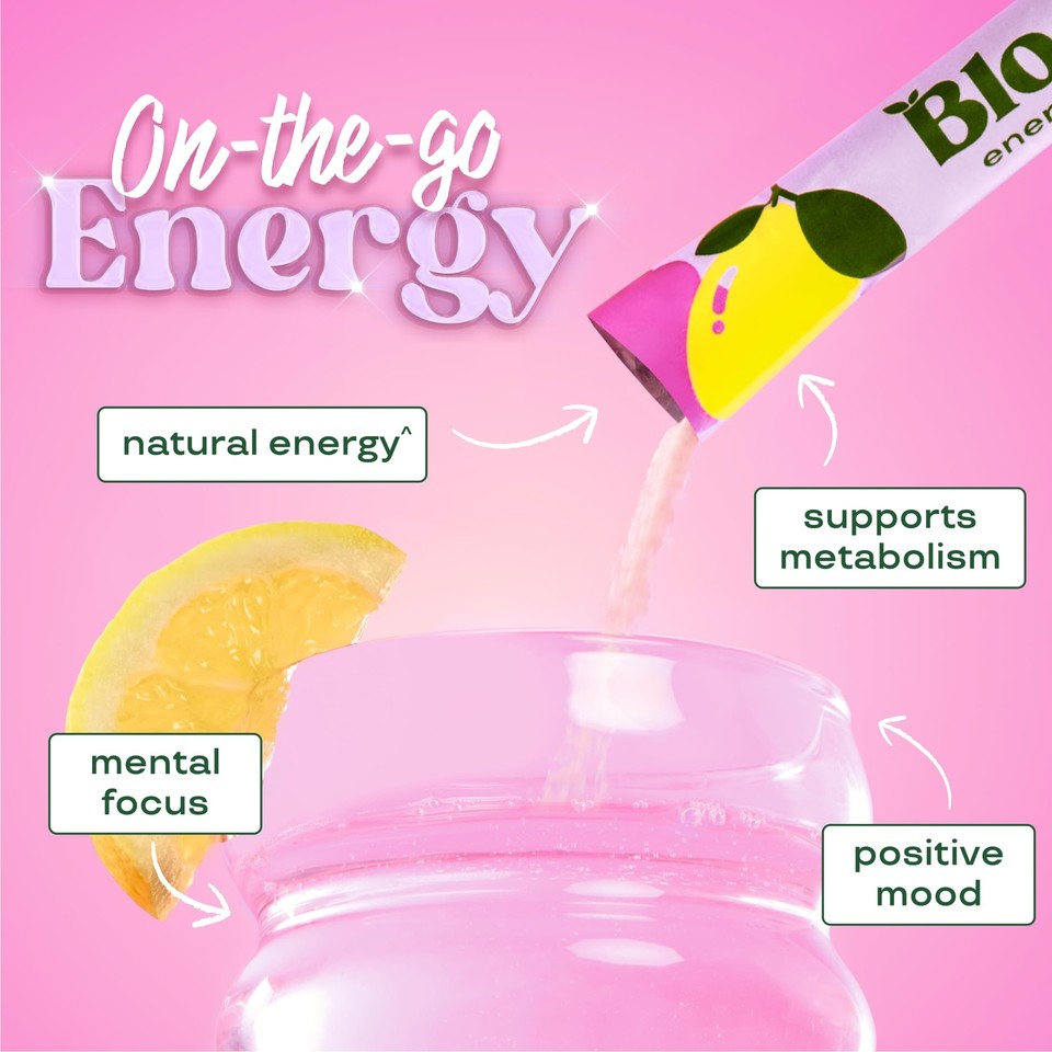 Bloom Nutrition Energy Drink Powder Packets Sugar Free Energy Drink Mix ...