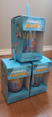 Tumbler With Floatie, Screw On Lid & Straw 12 Oz "Summer Fun here I ...