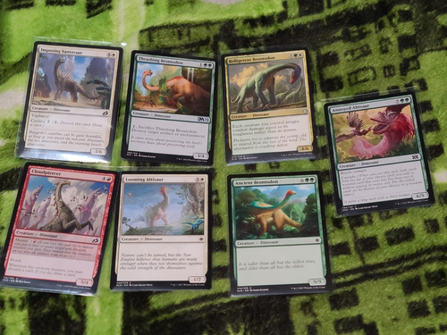 MTG Dinosaur x7 Ancient Brontodon,Belligerent Brontodon,Imposing ...