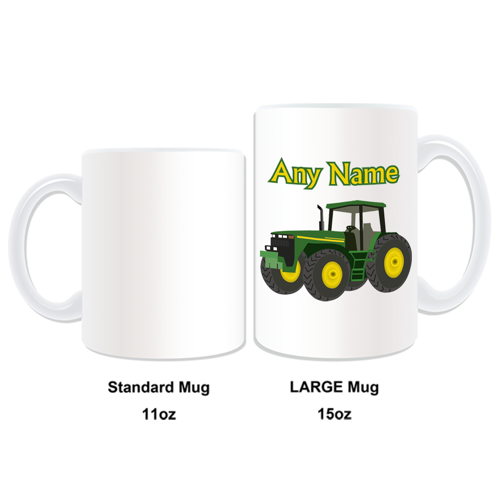Personalised Gift Green Tractor Mug Money Box Truck Farm Farmer Cup Tea ...