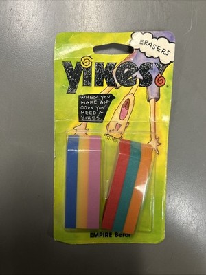 Vintage Yikes Erasers New Sealed Package Striped 91350 90s Rare ...