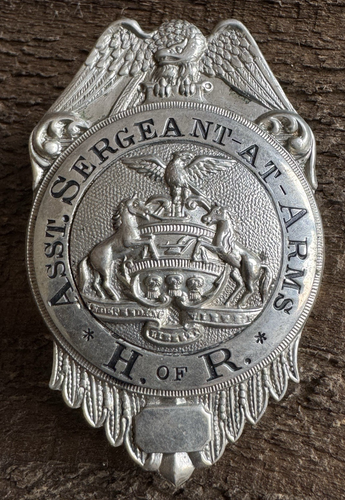 House of Representatives Asst. Sergeant at Arms Badge Pin with Eagle ...