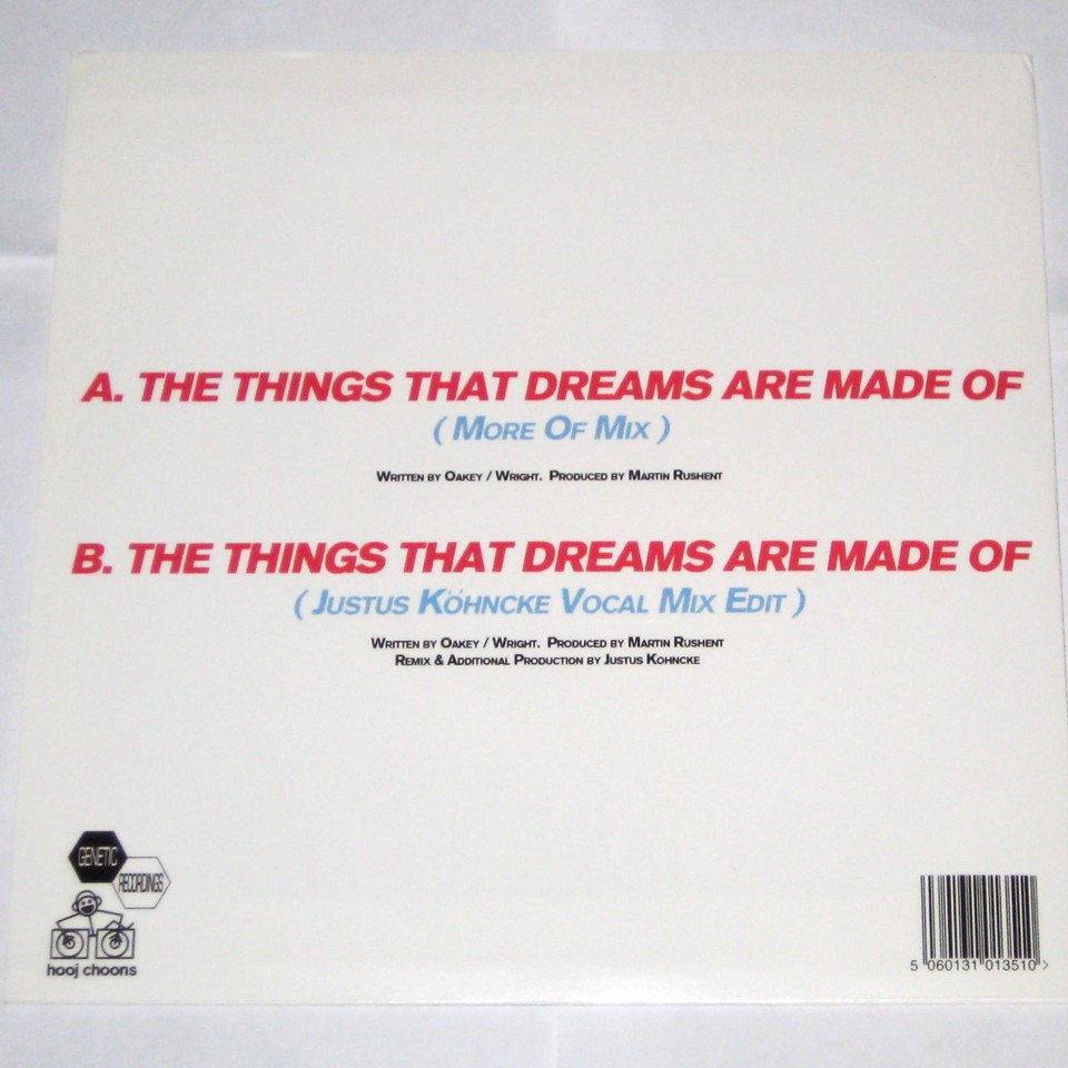 HUMAN LEAGUE RED The Things That Dreams Are Made Of 7" Promo 45 500 ...