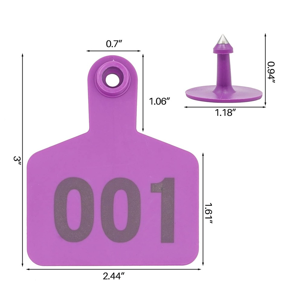 Cattle Cow Ear Tags Numbered Livestock Identifcation Ear Tags for ...