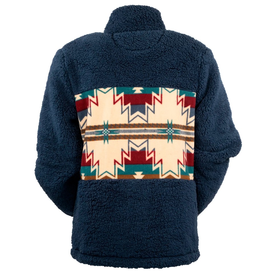 OUTBACK TRADING Women's Abigail Warm Faux Fur Fleece Casual Zip Henley ...