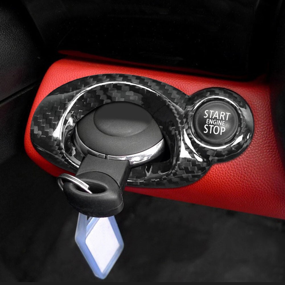 Modern Carbon Fiber Effect Key Cover for Mini For Cooper R55 R56 R57 ...