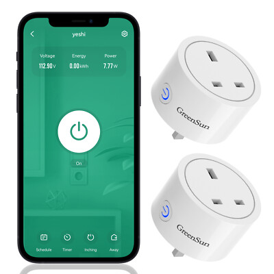 WiFi Smart Plug Sockets Power Socket Energy Meter For Amazon Alexa ...