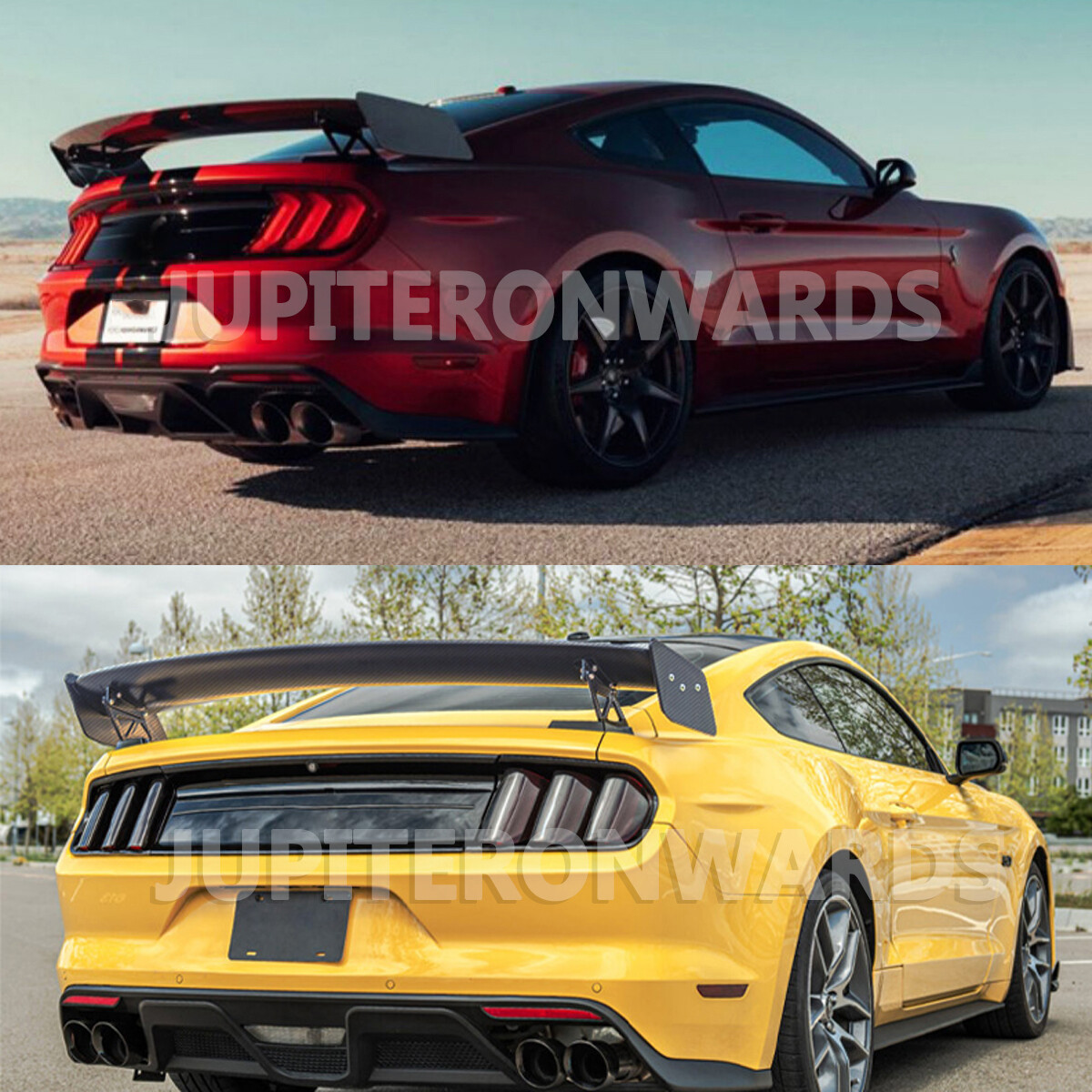 For 2015-2024 Ford Mustang GT500 S550 Trunk Spoiler High-kick Wing ...