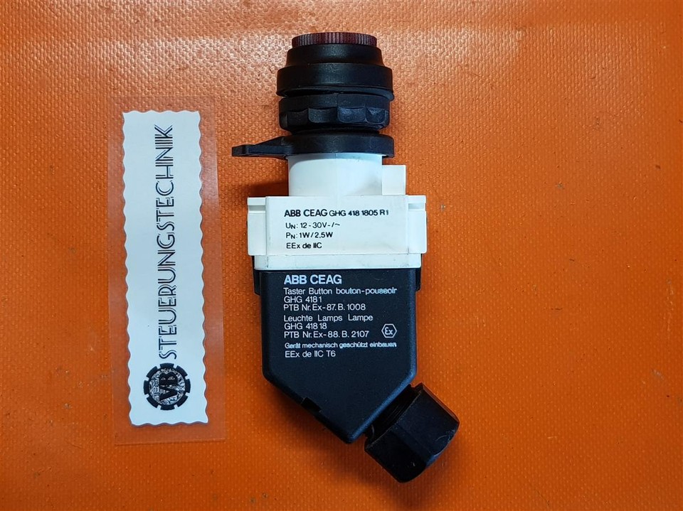 Abb Ceag Ghg 418 1805 R1 - Red - Light Module incl. Button | eBay