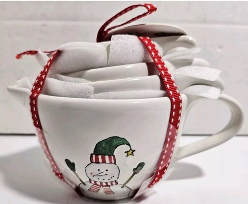 Rae Dunn Snowman Christmas Measuring Cups Holiday Artisan Collection ...