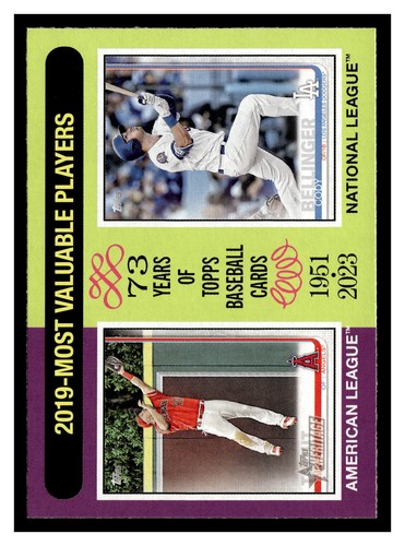 2024 Topps Heritage #211 2019 MVPs Mike Trout/Cody Bellinger | eBay