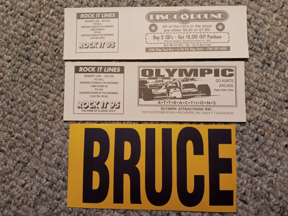 Three (3) Vintage HOWARD STERN Bumper Stickers! ONLY 2 LEFT. Hey Now ...