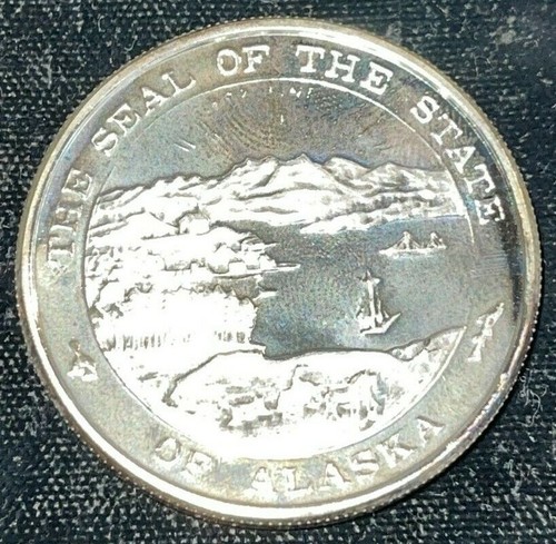 Alaska Mint “Puffins” 1995 Alaska State 1oz .999 Silver Proof Medallion ...