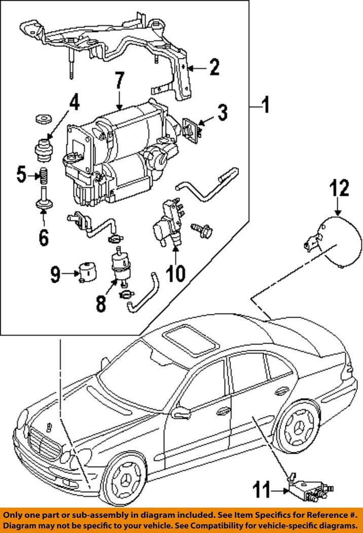MERCEDES OEM 06-16 E350 Rear Suspension-Ring 2113270011 | eBay