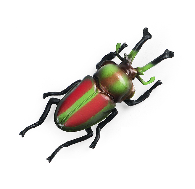 9cm Rainbow Stag Beetle PVC Toy Insect Wild Animal Figure Doll Kids ...