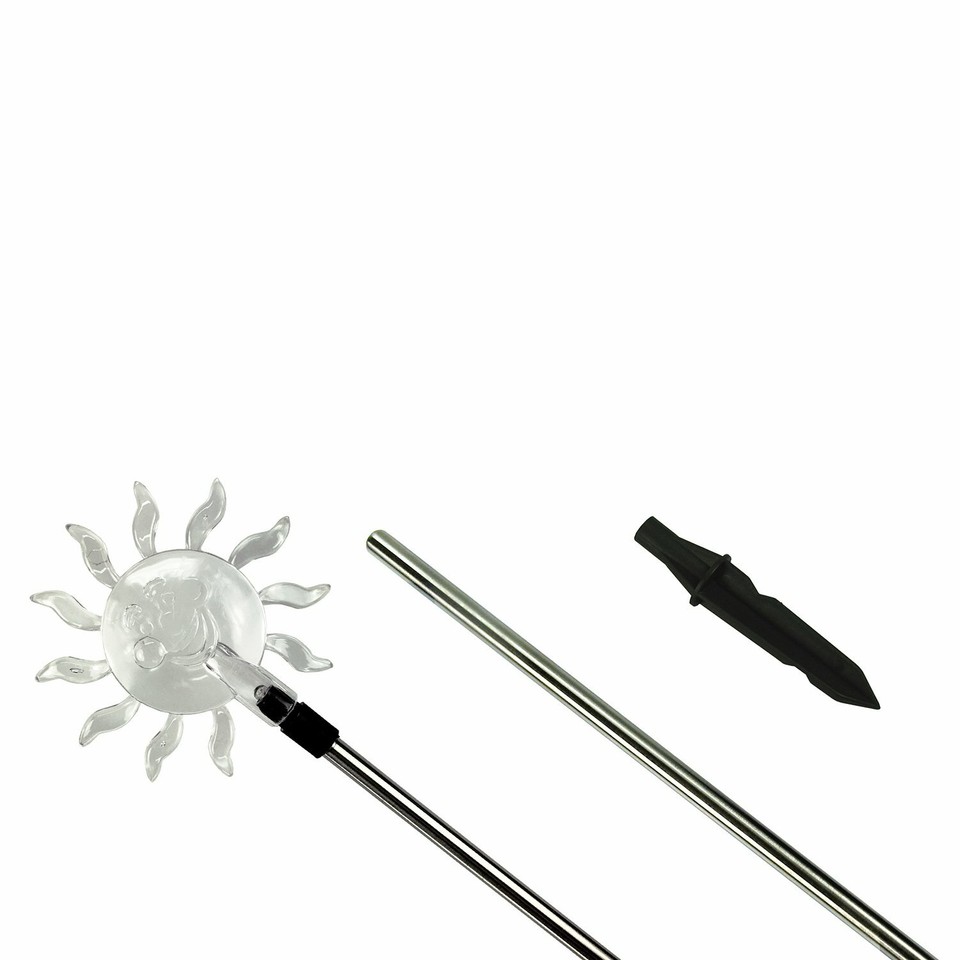 2 Set Sun Clear Acrylic Solar Garden Yard Patio Lawn Stick Stake Light ...